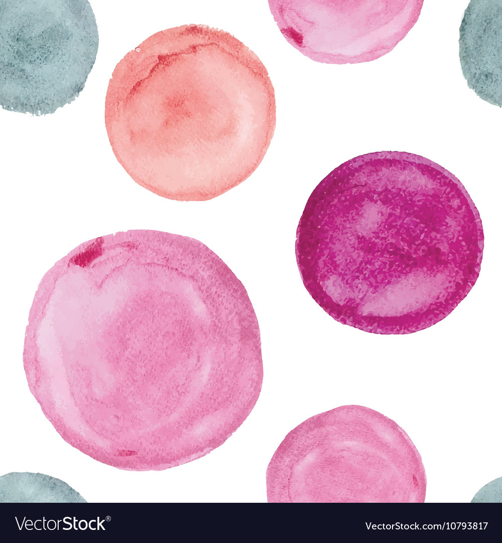 Polka dot watercolor seamless pattern Royalty Free Vector