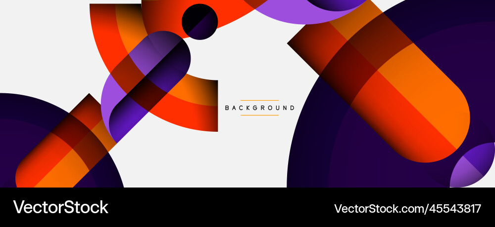 Trendy shapes color minimal design composition Vector Image