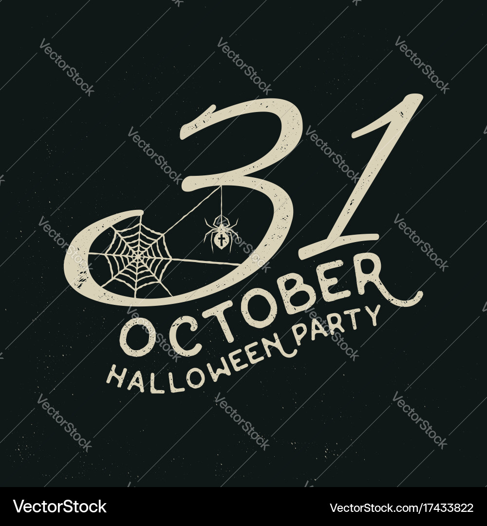 31 october halloween party concept Royalty Free Vector Image