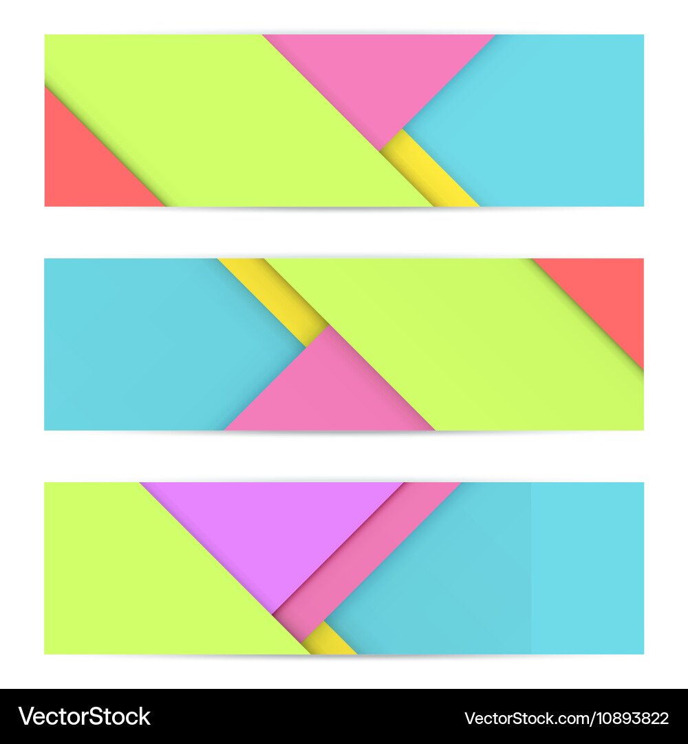 Banner of modern material design Royalty Free Vector Image