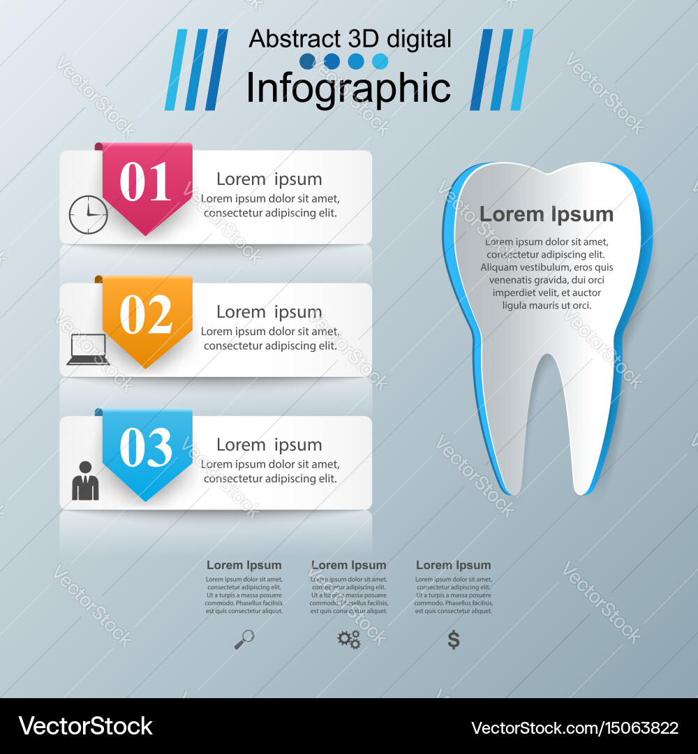 Business infographics tooth icon Royalty Free Vector Image