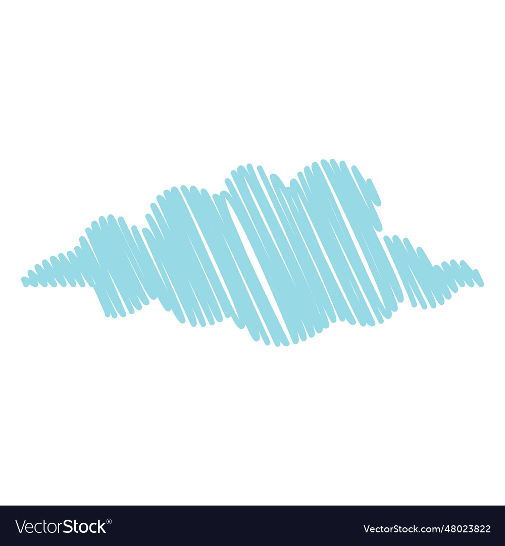 Cloud forecast scribble icon Royalty Free Vector Image