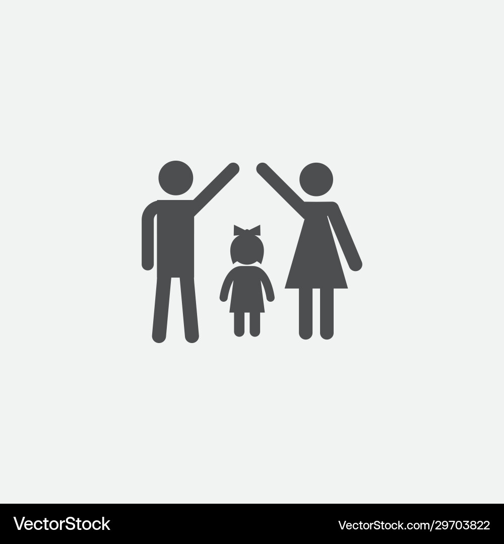 Family insurance icon Royalty Free Vector Image