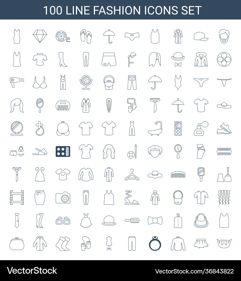 Mode Icons Lizenzfreies Vektorbild - VectorStock