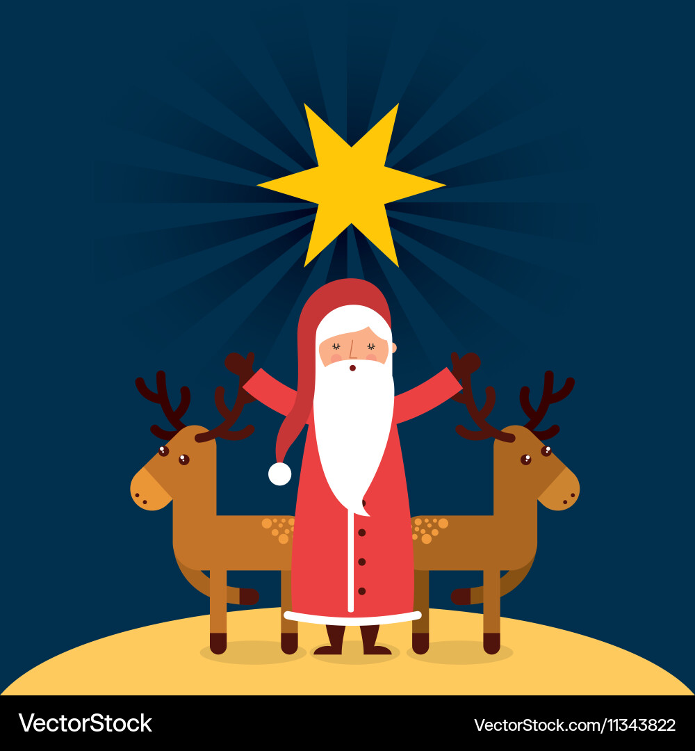 Happy merry christmas character Royalty Free Vector Image