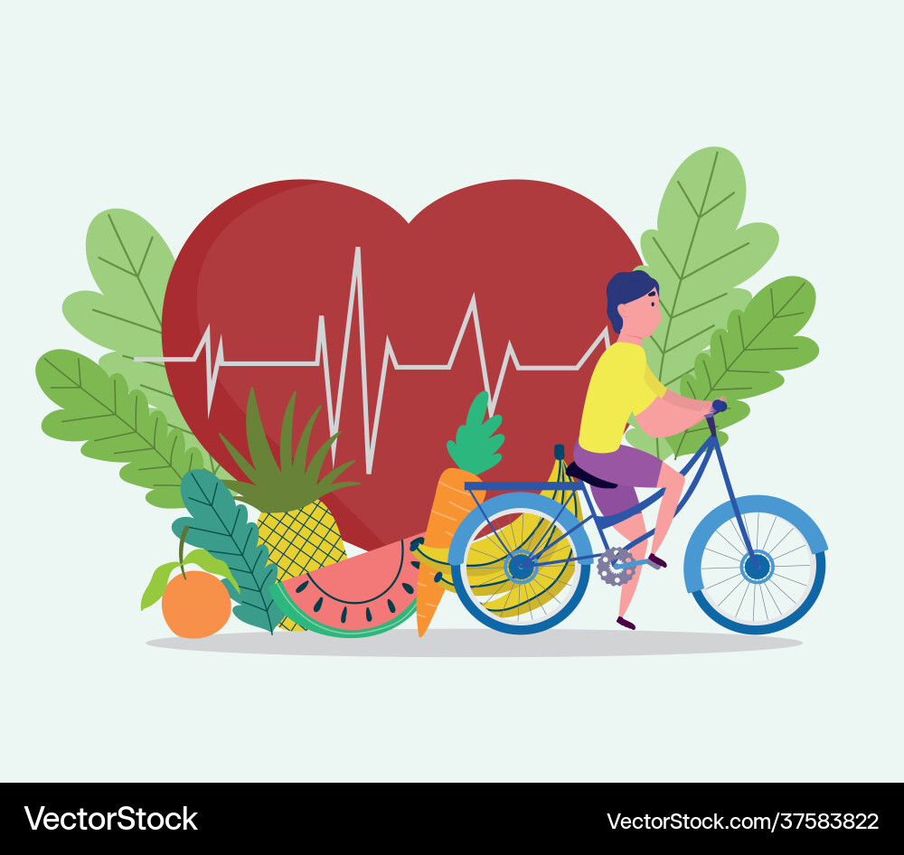 Healthy lifestyle boy Royalty Free Vector Image