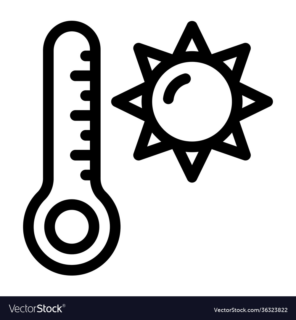High temperature Royalty Free Vector Image - VectorStock