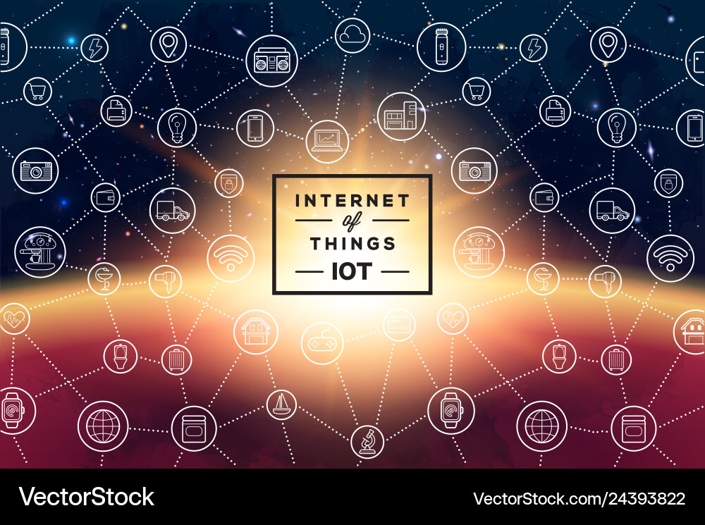 Internet of things iot devices and connectivity Vector Image