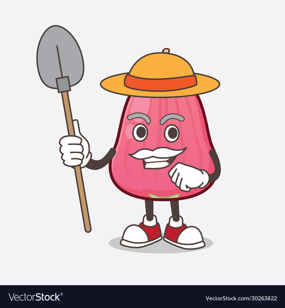 Java apple cartoon mascot character with hat Vector Image