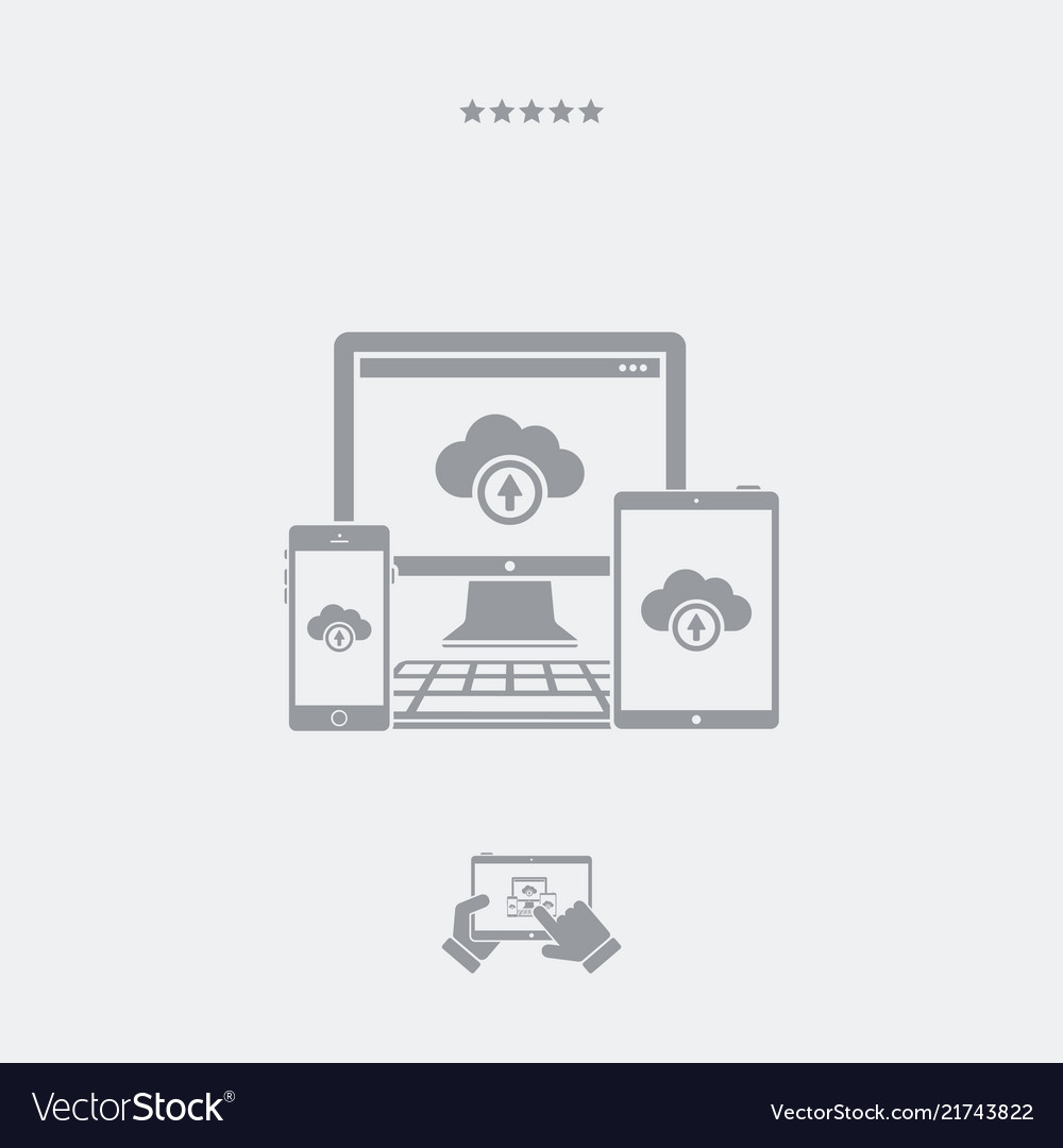 Multi devices cloud icon Royalty Free Vector Image
