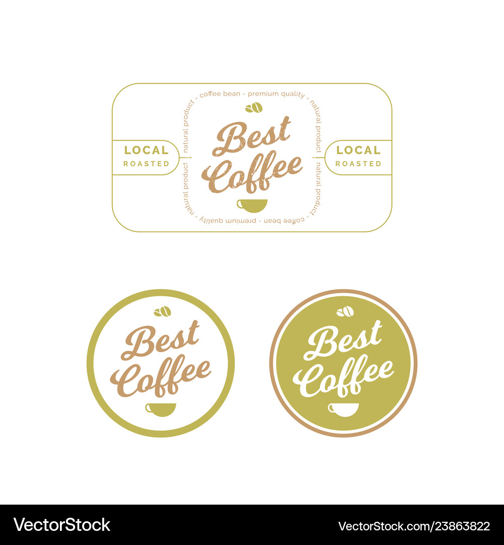 Organic coffee label and badge Royalty Free Vector Image