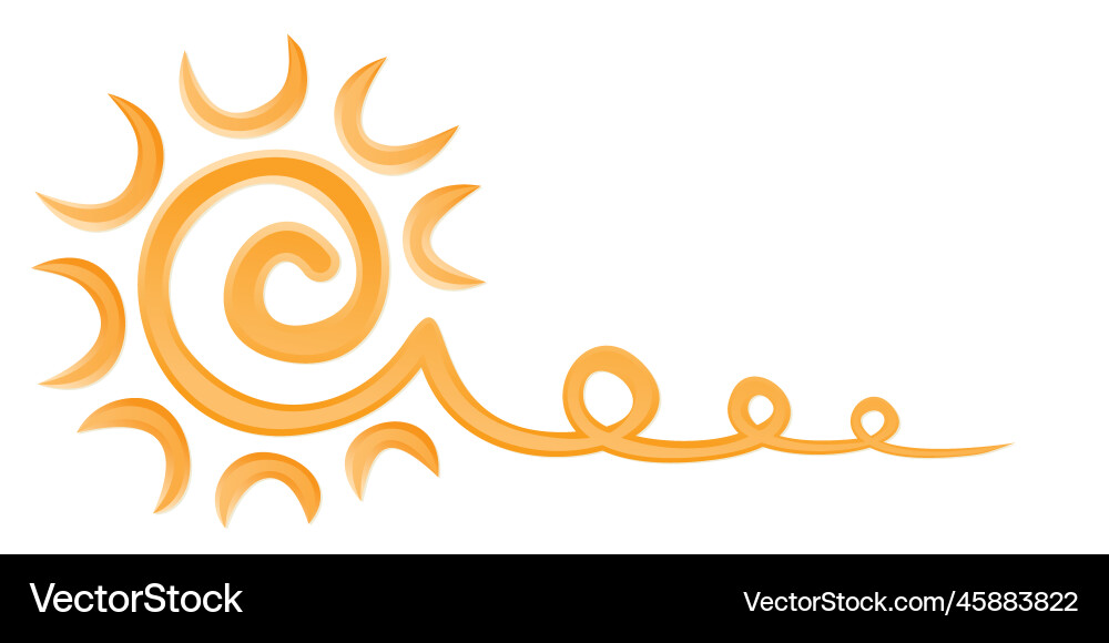 Symbol of bright sun Royalty Free Vector Image