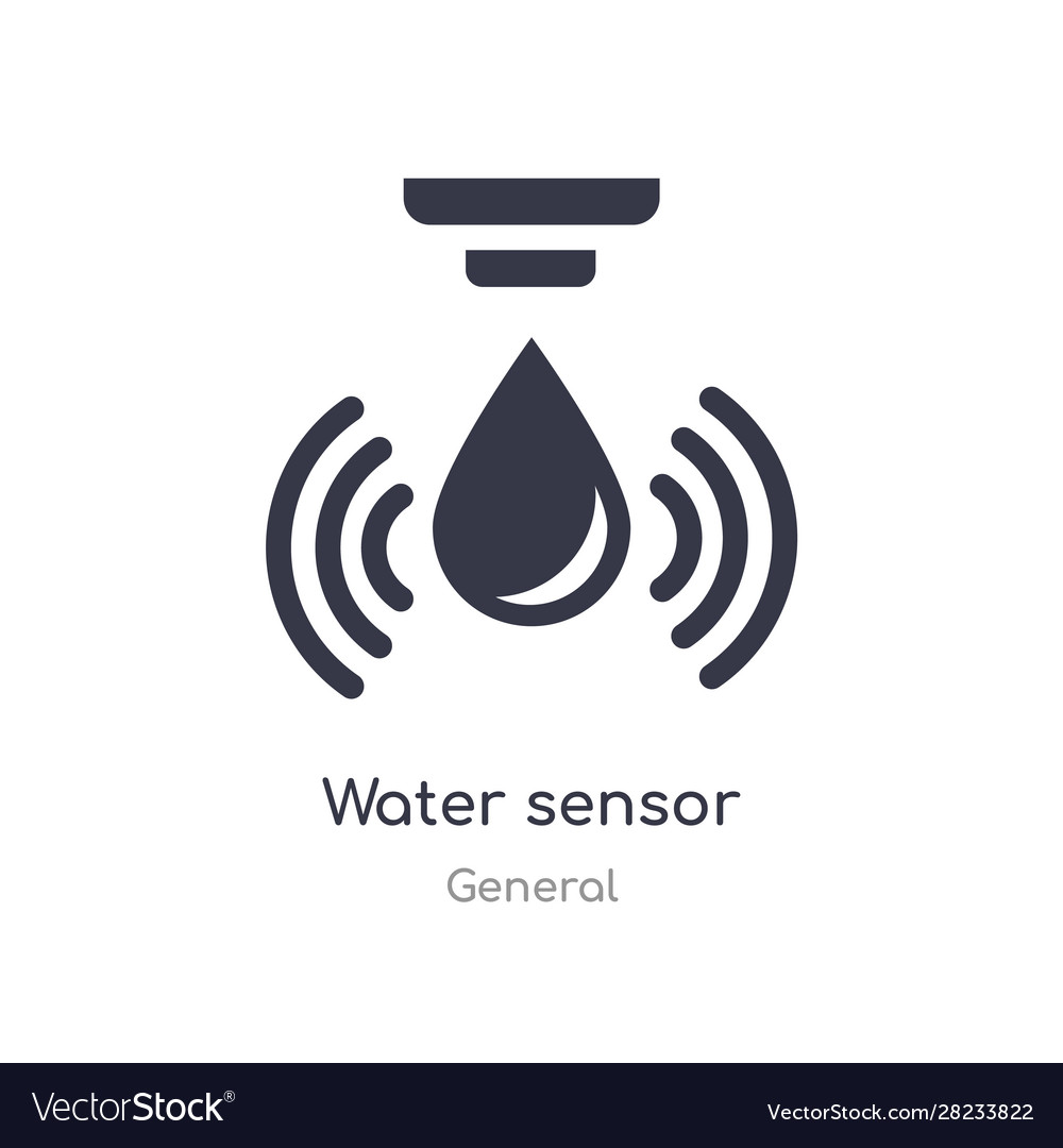 Water sensor icon isolated from Royalty Free Vector Image