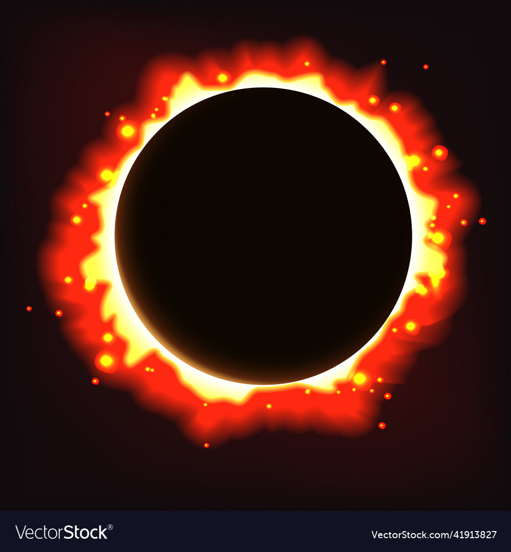 Abstract solar eclipse background Royalty Free Vector Image