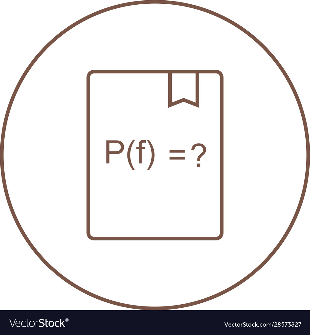 Beautiful solve function line icon Royalty Free Vector Image