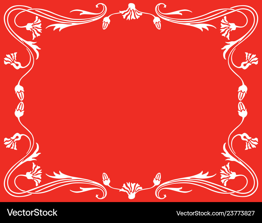 Card with vintage floral frame Royalty Free Vector Image
