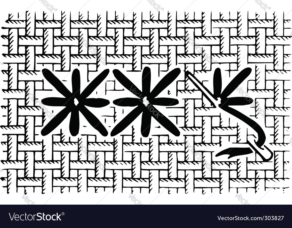 Cross stitching Royalty Free Vector Image - VectorStock