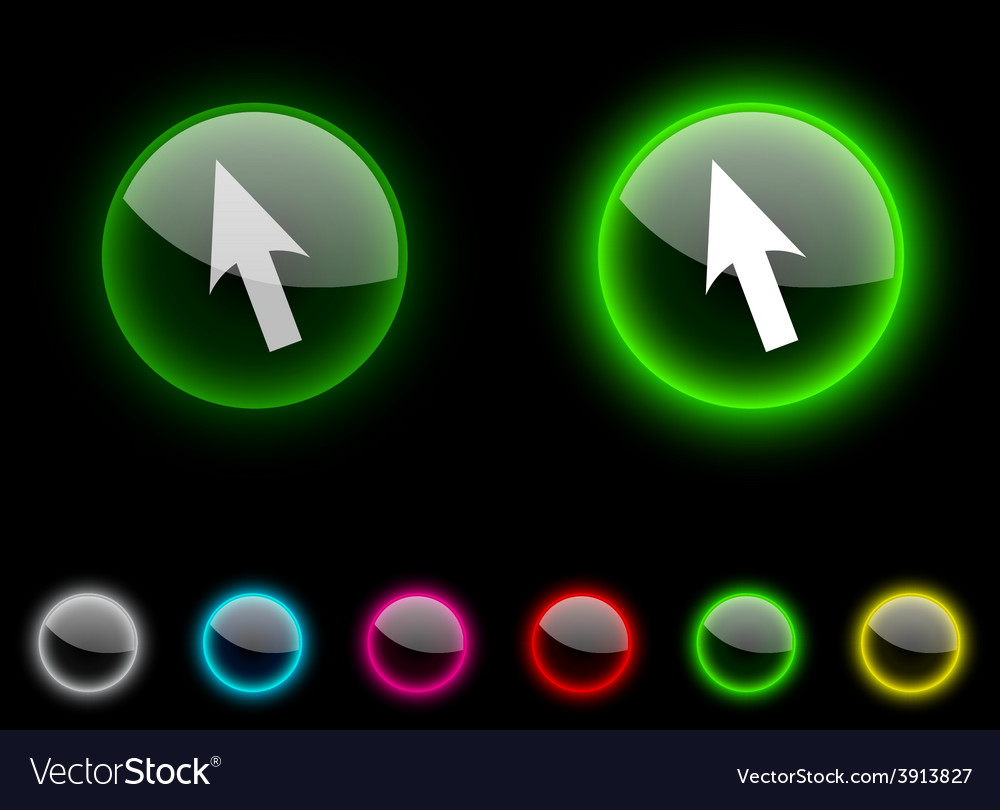 Cursor button Royalty Free Vector Image - VectorStock