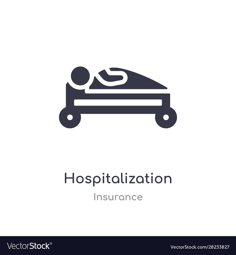 Hospitalization icon isolated Royalty Free Vector Image Hospitalization icon isolated Royalty Free Vector Image