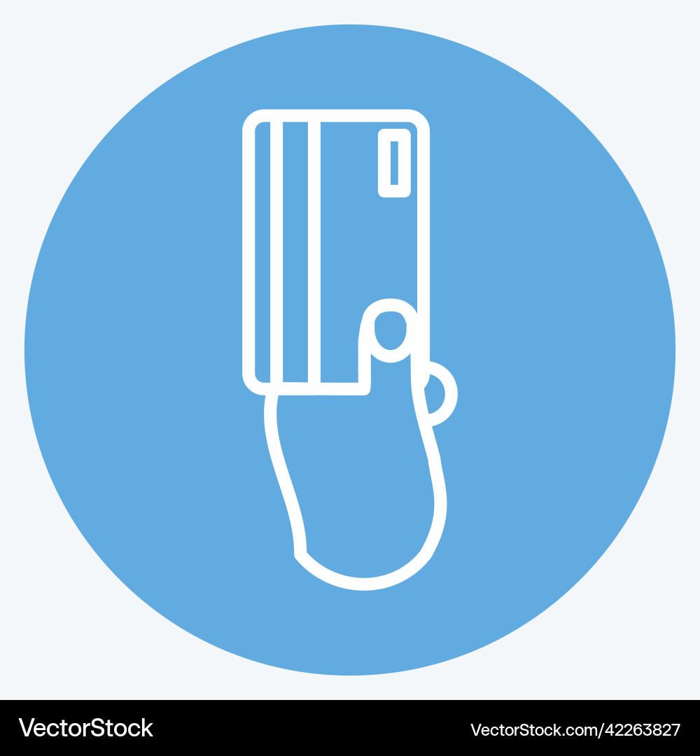 Icon holding credit card suitable for hand Vector Image