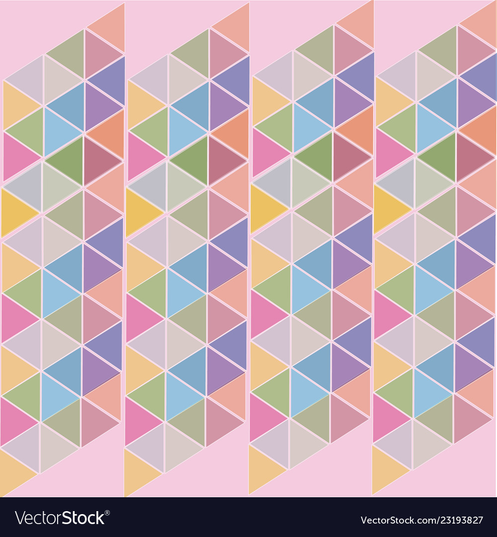 Pink abstract background of colored triangles Vector Image