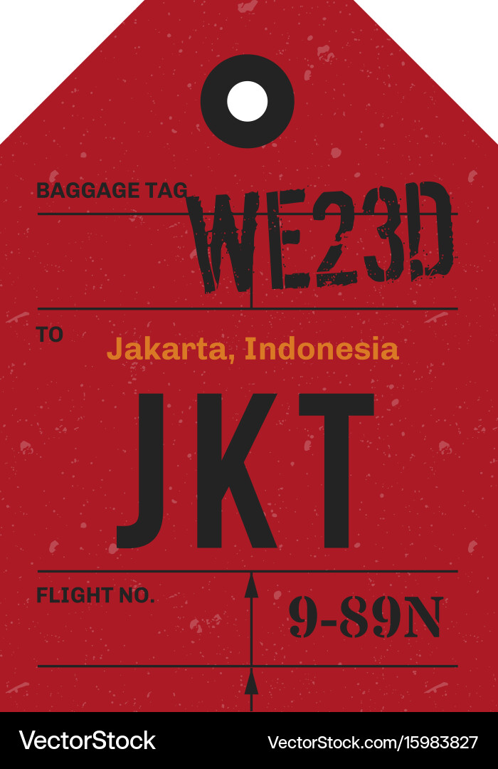 Vintage luggage tag Royalty Free Vector Image - VectorStock