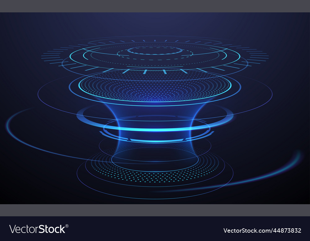 Abstract circle interface technology background Vector Image