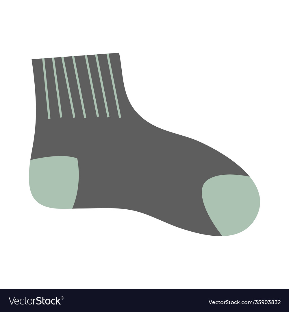 Green sock icon design Royalty Free Vector Image