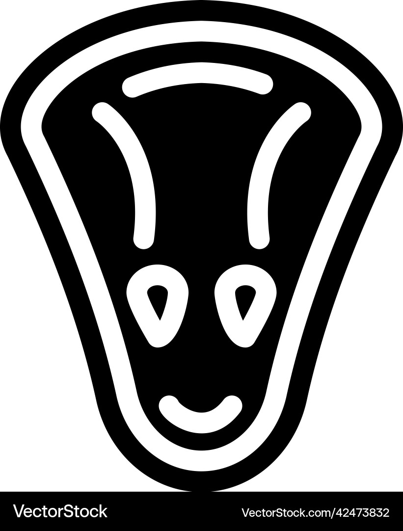 Groin protection bandage glyph icon Royalty Free Vector