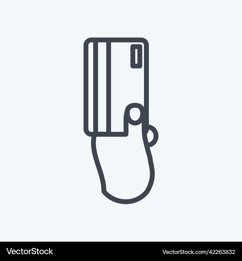 Icon holding credit card suitable for hand Vector Image