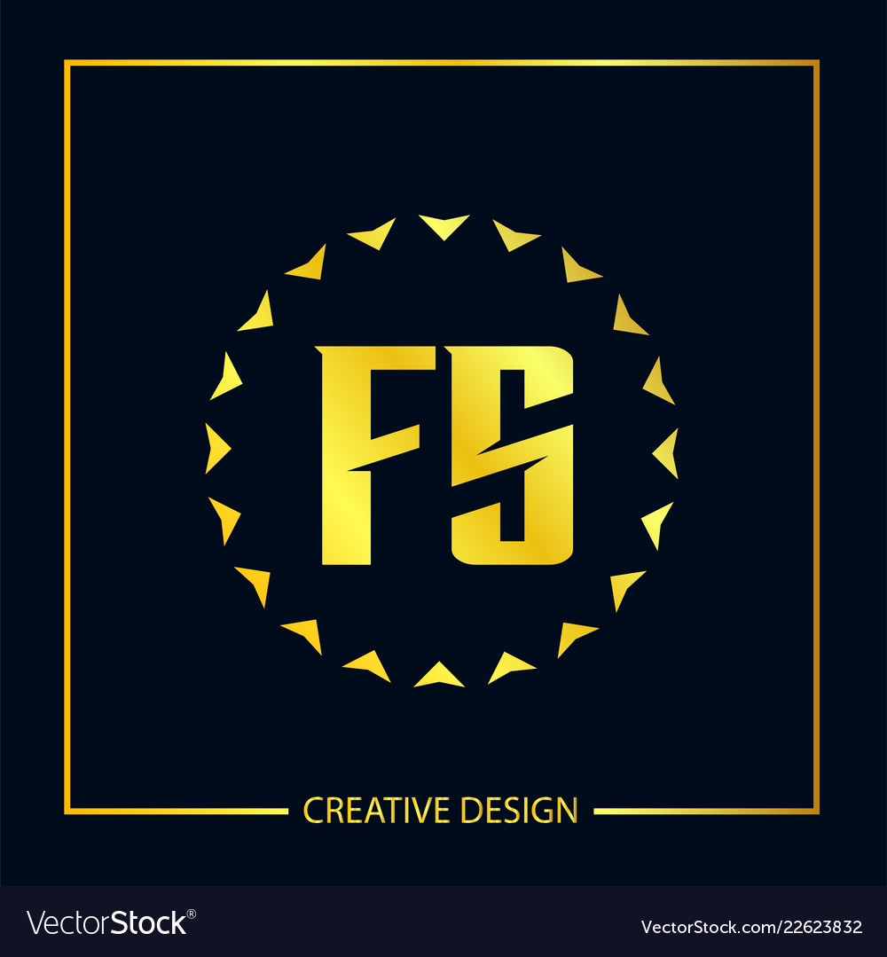 Initial fs letter logo template design Royalty Free Vector