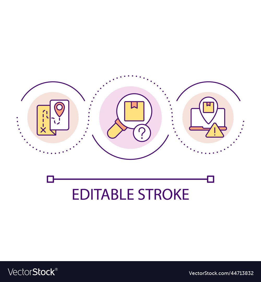 Package tracking issue loop concept icon Vector Image Package tracking issue loop concept icon Vector Image