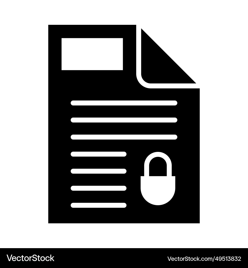 Privacy by design glyph icon for personal Vector Image