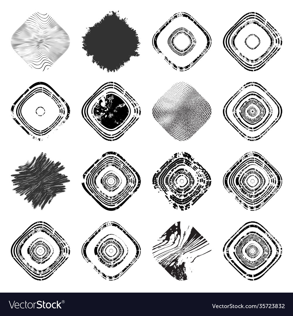 Rounded rectangle set Royalty Free Vector Image
