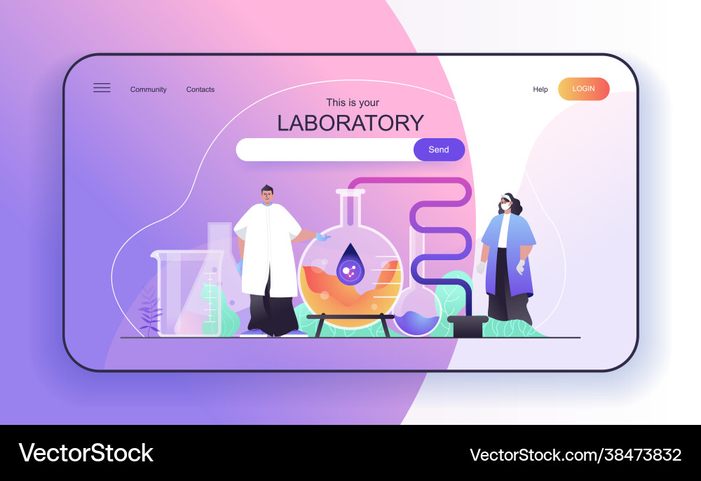 This is your laboratory concept for landing page Vector Image