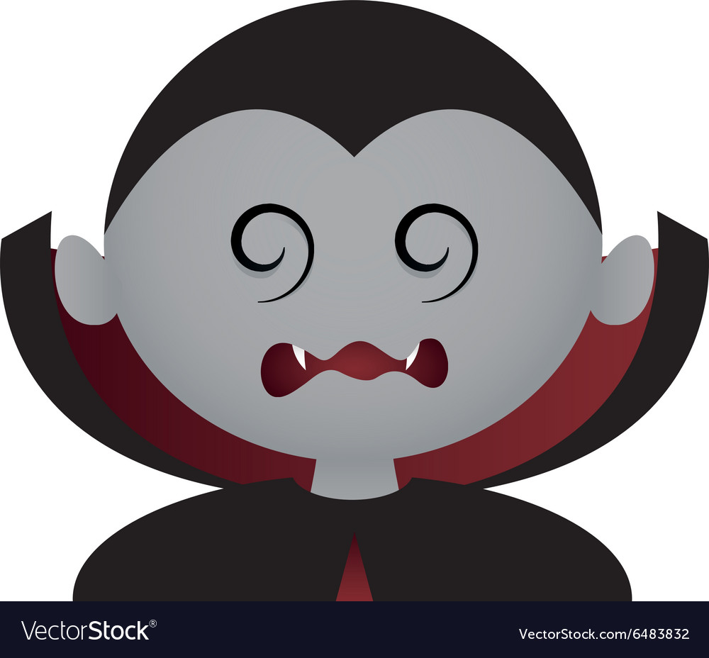 Vampire facial expression Royalty Free Vector Image