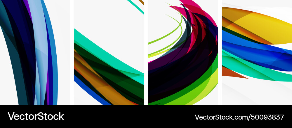 Abstract colorful wave posters for wallpaper Vector Image