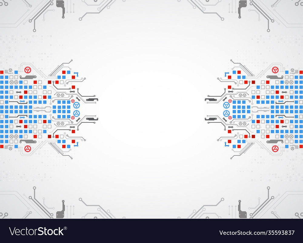 Abstract technology circuit board communication Vector Image