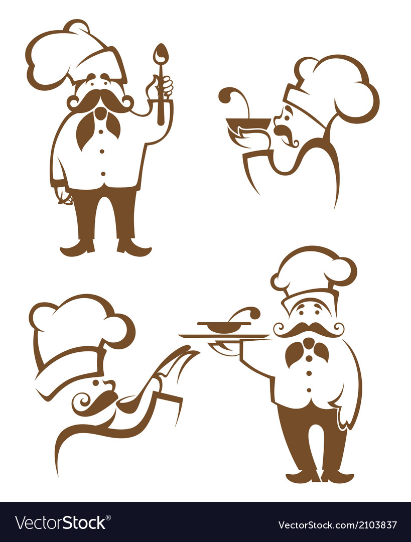 Chef collection Royalty Free Vector Image - VectorStock