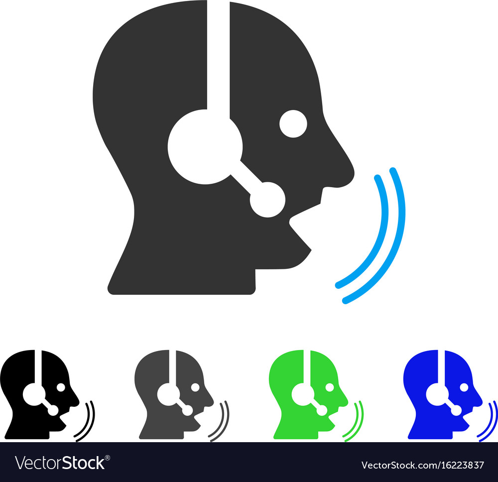 Operator speech flat icon Royalty Free Vector Image