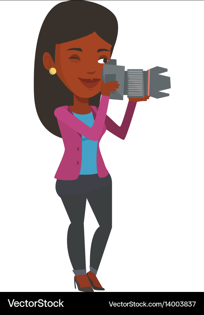 Photographer taking photo Royalty Free Vector Image