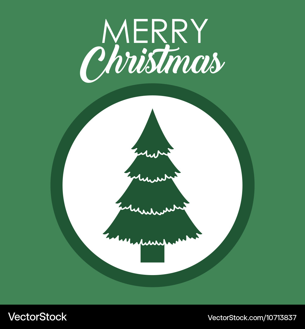 Pine tree of merry christmas design Royalty Free Vector