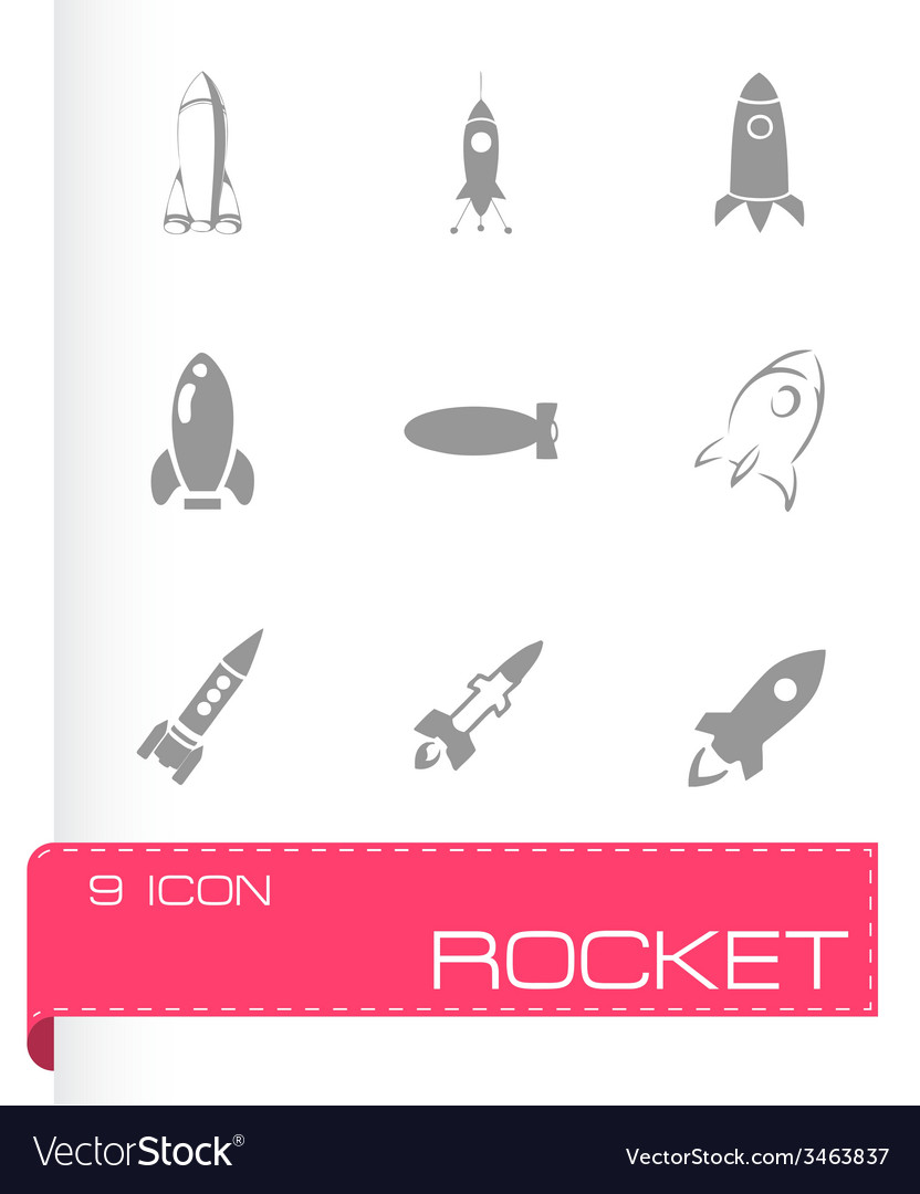 Rocket icon set Royalty Free Vector Image - VectorStock