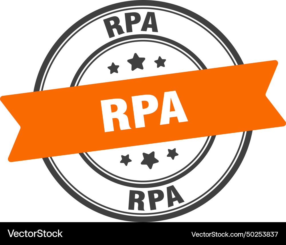 Rpa stamp label on transparent background Vector Image