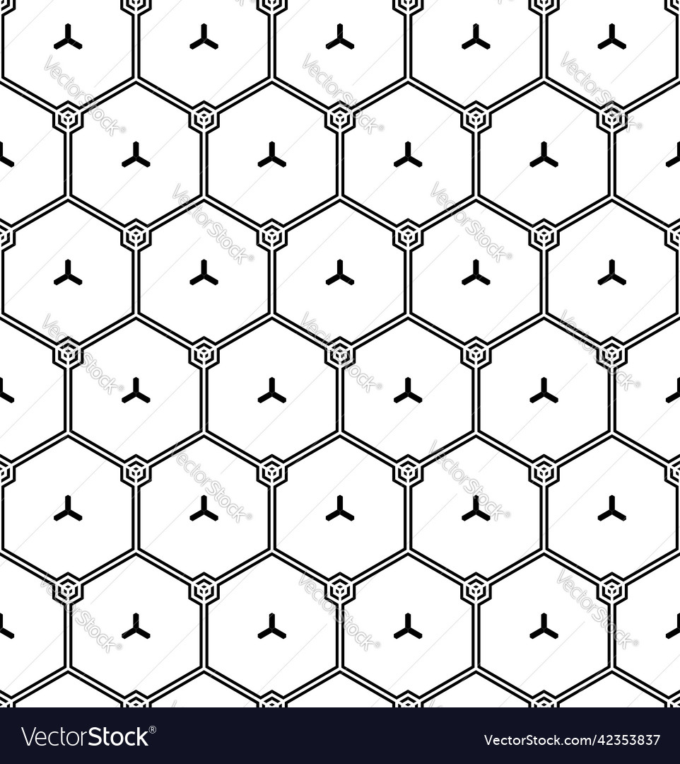 Seamless hexagons pattern Royalty Free Vector Image