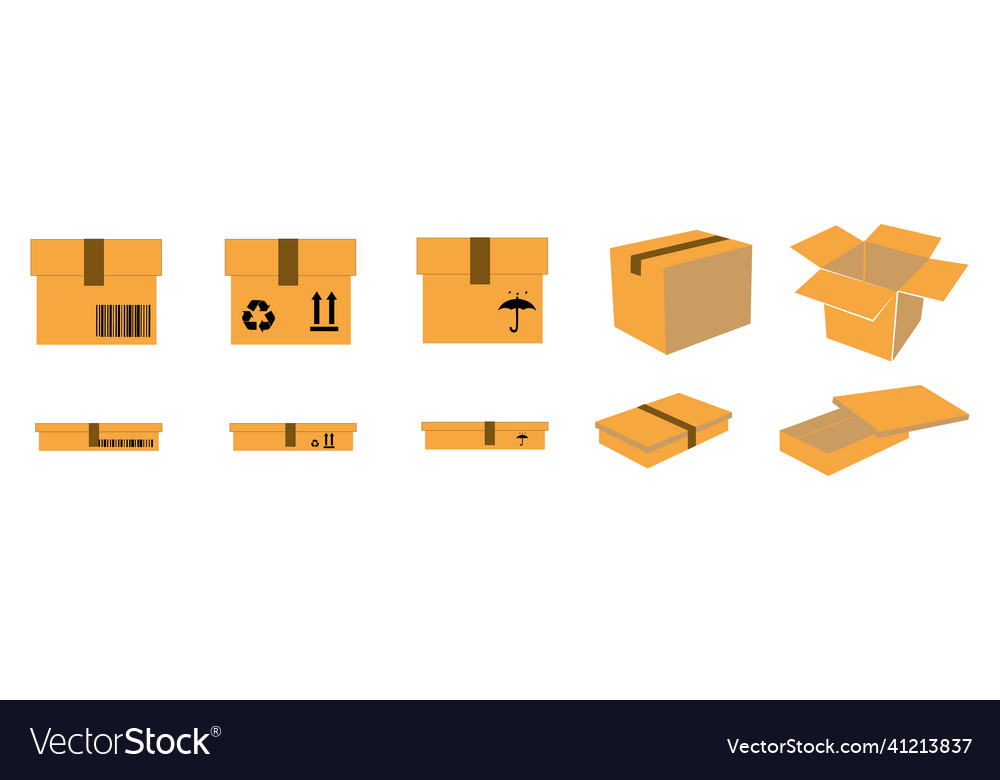 Set different types big small Royalty Free Vector Image