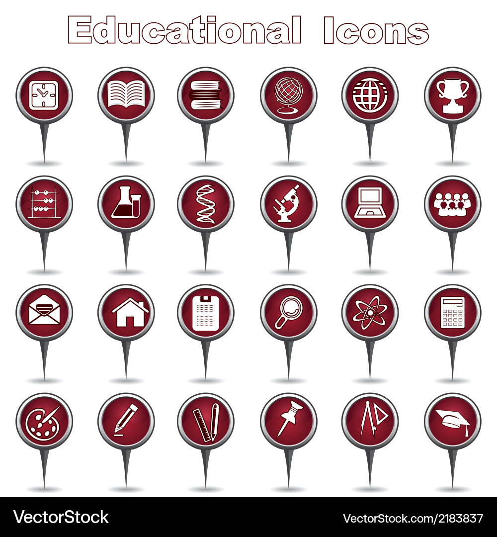 Set of educational icons Royalty Free Vector Image