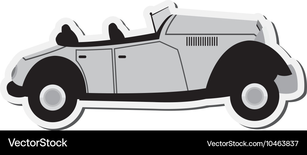 Vintage convertible car icon Royalty Free Vector Image