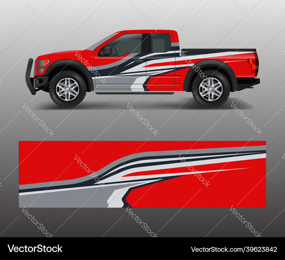 Abstract modern graphic design for truck Vector Image