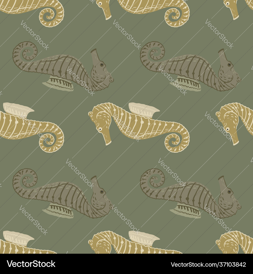 Aquatic pale seamless pattern with beige and rey Vector Image